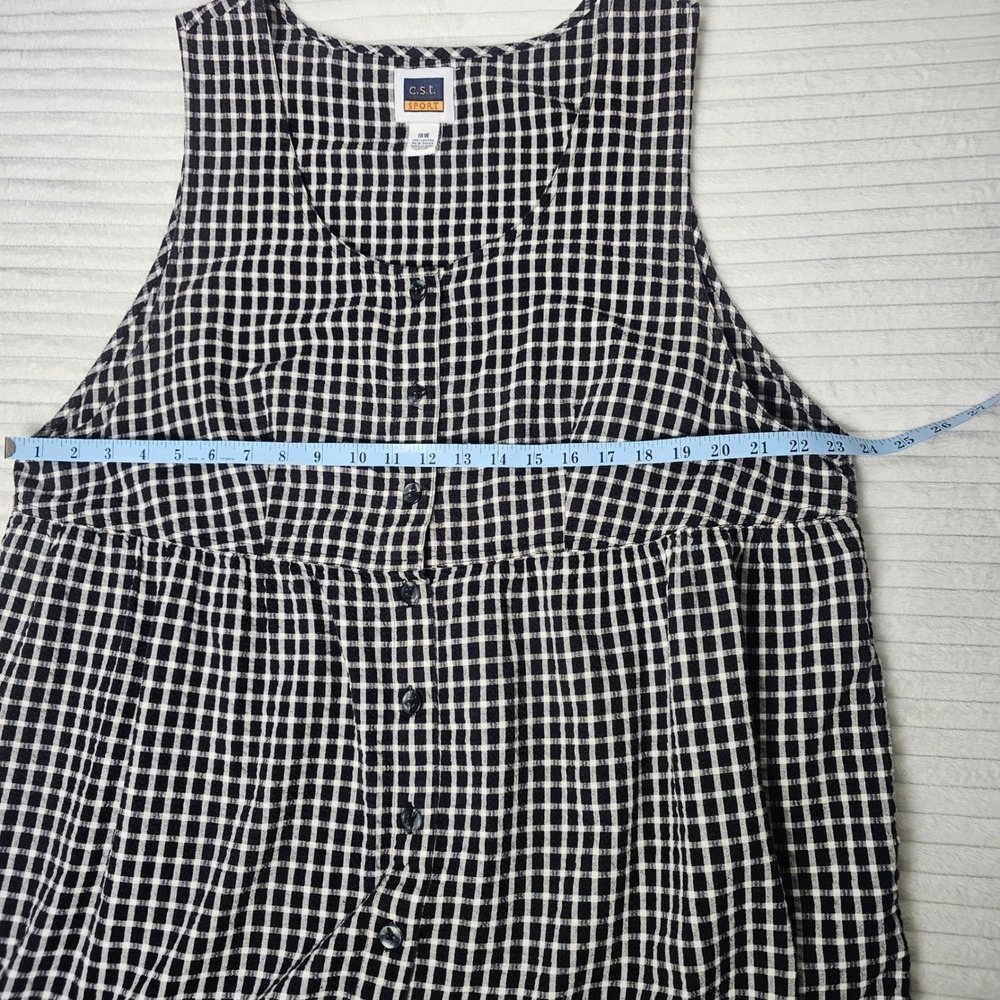 C.S.T. Sport | Dresses | Cst Sport Gingham Maxi Dress Women 8w Black ...